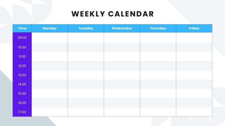 Free Printable Weekly Calendars