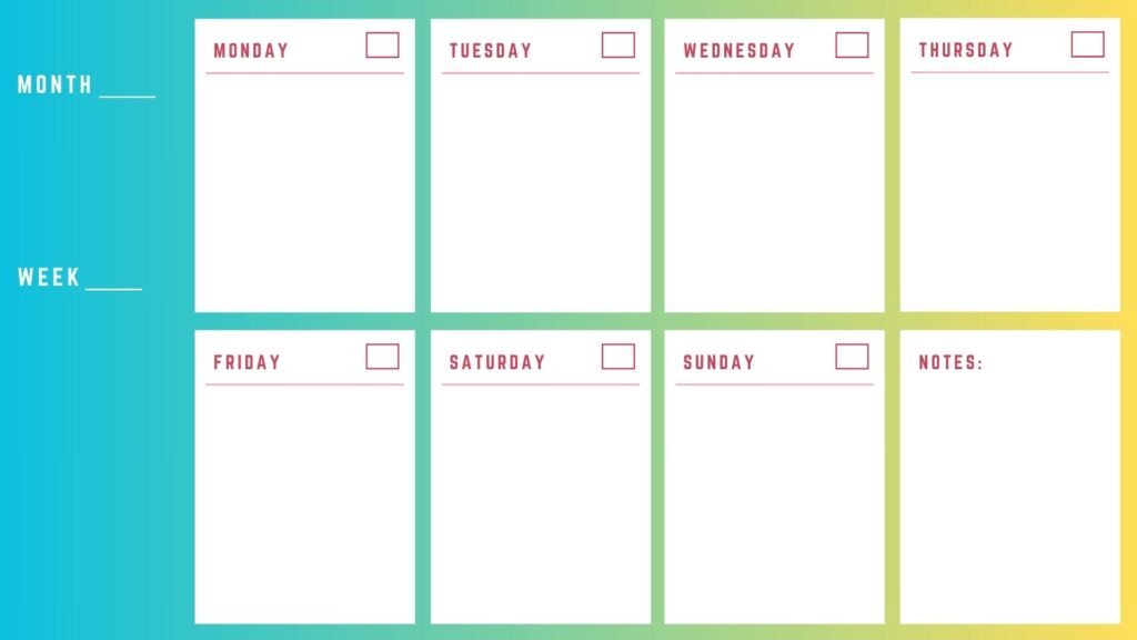 Free Printable Weekly Calendars