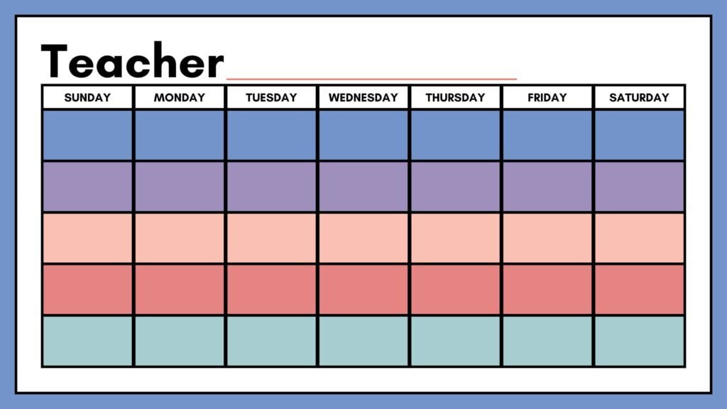 Free Printable Weekly Calendars