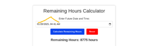 Remaining Hours Calculator