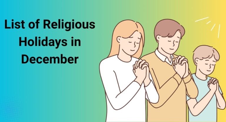 Complete List of Religious Holidays in December
